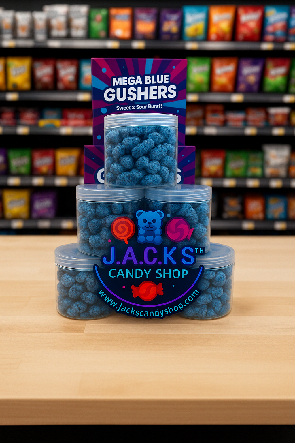 Blue raspberry gushers – J.A.C.K.S. CANDY SHOP LLC